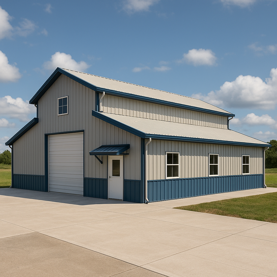 Ashton's 54x60 Metal Workshop in Texas | Steel Building Kit